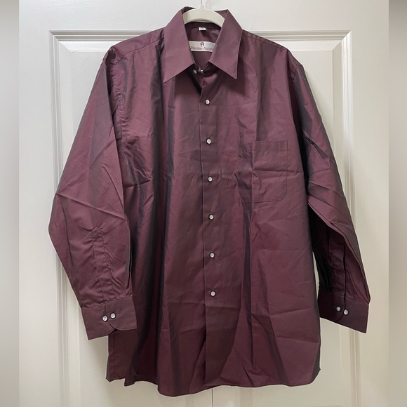 Etienne Aigner | Shirts | Etienne Aigner 6 3233 Wine Dress Formal Shirt ...
